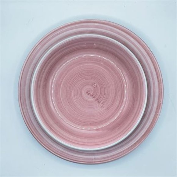 Caleca | Dining | Caleca Solid Brush Pink Dinnerware 3 Pc Set | Poshmark